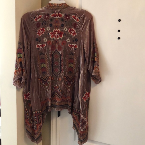 Johnny Was | Jackets & Coats | Johnny Was Embroidered Velvet Duster ...
